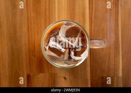 Korean food dish Americano, latte, boi-cano, milk tea, coffee, ice ...