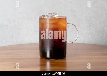 Korean food dish Americano, latte, boi-cano, milk tea, coffee, ice ...