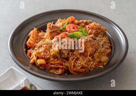Steamed monkfish, steamed seafood, seafood stew, octopus hot pot Korean ...