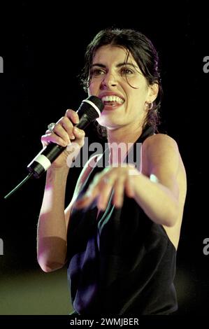 Padova Italy 02/06/2001: Giorgia, Italian singer, during the television ...