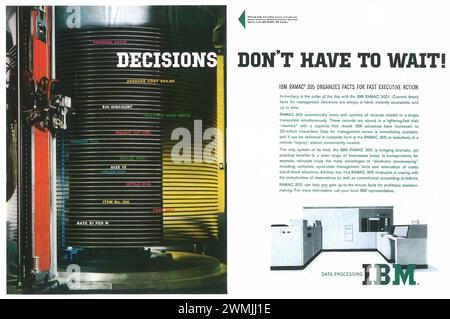 1950s USA IBM Magazine Advert Stock Photo - Alamy