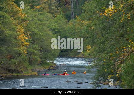 Kayaking in Clackamas Wild and Scenic River, West Cascades Scenic Byway ...