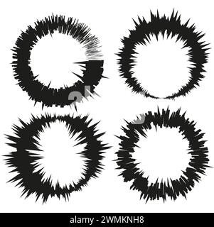 Abstract circle with spikes design element logo. vector illustration ...