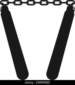 Nunchaku icon vector illustration symbol design Stock Vector Image ...