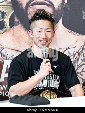 Champion Takuma Inoue Japan won the WBA bantamweight title boxing bout ...