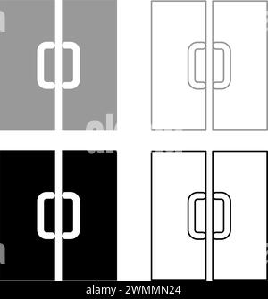 Gate door handle icon flat vector. Knob lock. Modern steel isolated ...