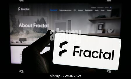 Smartphone with website of Swedish computer hardware design company ...