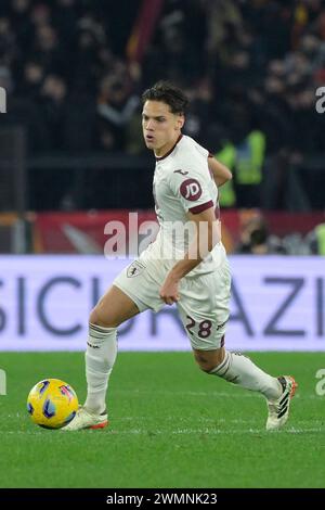 Olimpico Stadium, Rome, Italy - Samuele Ricci of AC Milan under ...