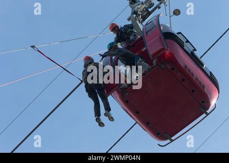 Rescue drill in Nepal Armed Police Force APF personnel of Nepal land on ...