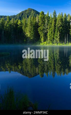 Three Pyramids from Parrish Lake, Willamette National Forest, Oregon ...
