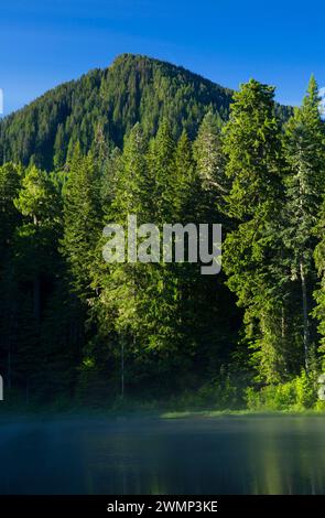 Three Pyramids from Parrish Lake, Willamette National Forest, Oregon ...