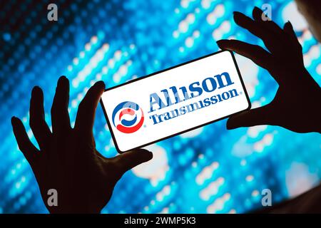 In this photo illustration, the Allison Transmission Holdings logo is ...