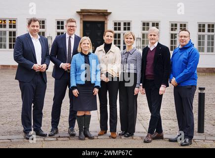 Social Democratic party chairmen Magdalena Andersson from Sweden and ...