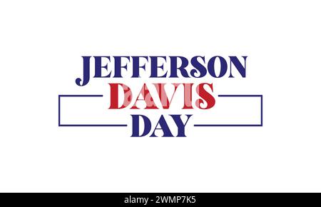 Jefferson Davis Day Stylish Text With flag illustration design Stock ...