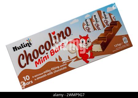 Packet of Nutini Chocolino mini bars isolated on white background Stock ...
