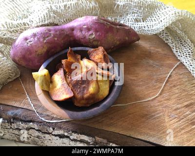 Sweet Potato Fries served in a traditional way in the interior of ...