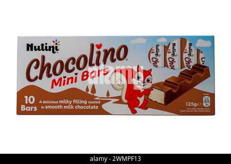 Packet of Nutini Chocolino mini bars isolated on white background Stock ...