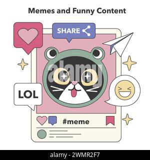 Memes and Funny Content theme. Viral humor and joyful expressions in ...