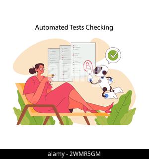 AI in education showcasing automated test checking with a robot marking ...