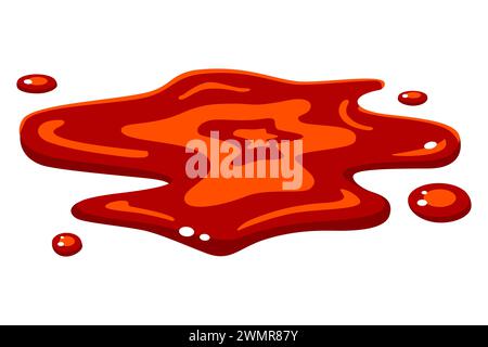 spatter blood stain cartoon vector illustration Stock Vector Image ...