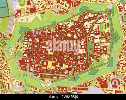 Symbol Map of the Province Lucca (Italy) showing the state with black ...