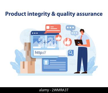 Product Integrity and Quality Assurance Illustration. A professional ...