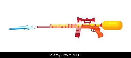 water gun shoot splash toy plastic vector illustration Stock Vector ...