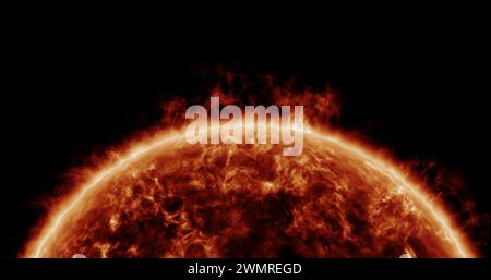 Solar System, Explosions and Sparks in the Sun Stock Photo - Alamy