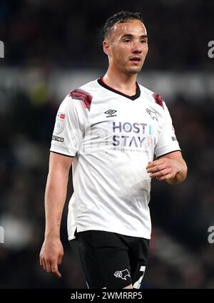 Derby County's Kane Wilson during the Sky Bet Championship match at ...