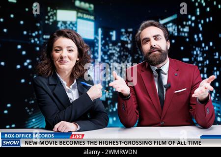 The team of presenters for the new television show "The Tube", Muriel ...