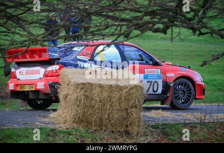 Rally car in action on Beverley Westwood East Yorkshire in Beverley ...