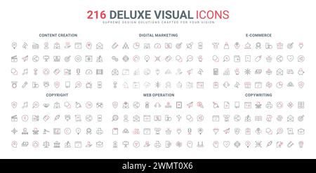 Sales strategy line icons collection. Tactics, Prospecting, Conversion ...