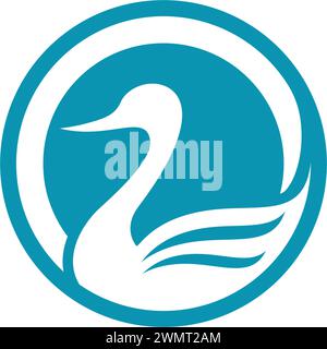 Goose Logo Template illustration isolated sign symbol Stock Vector ...