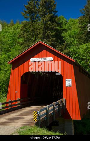 Chitwood Covered Bridge, Lincoln County, Oregon Stock Photo - Alamy