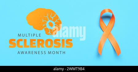 Awareness banner for Multiple Sclerosis Awareness Month with paper ...