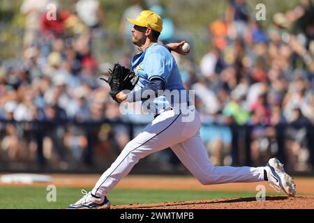 Tampa Bay Rays pitcher Michael Flynn poses for a portrait during photo ...
