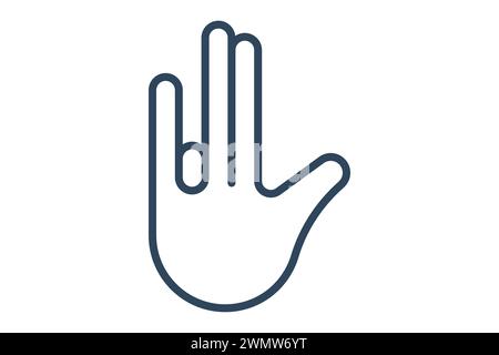 Gesture single icon in cartoon style.Gesture vector symbol stock ...