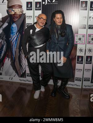 Ty-Ron Mayes, Ezequiel DelaRosa and Tinu attends the Jez Magazine ...