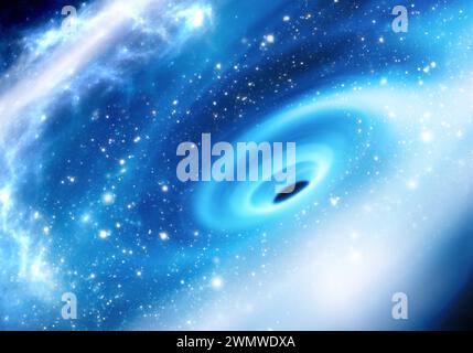 Supermassive black hole at the Milky Way Galactic Center Stock Photo ...