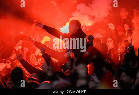 Liverpool fans set off flares during the Emirates FA Cup final at ...