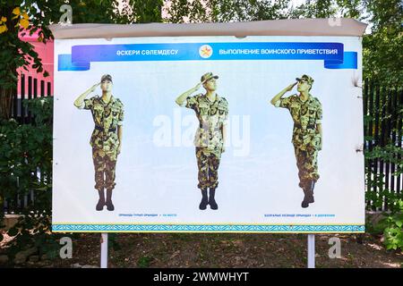 An outdoor poster, instructional, training photograph for the military ...