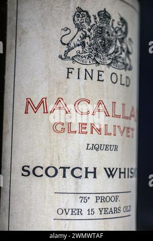 Macallan bottle of the rare single malt whisky Stock Photo - Alamy