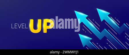 Level Up screen. Pixel video game achievement, pixels 8 bit games ui ...