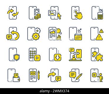Phone finger touch icon outline vector. Using app. Screen smart Stock ...