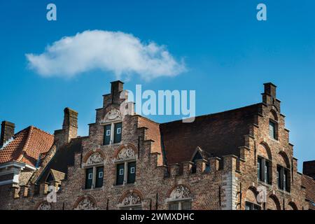 Traditional Flemish architecture, house, facade, craft, architectural ...