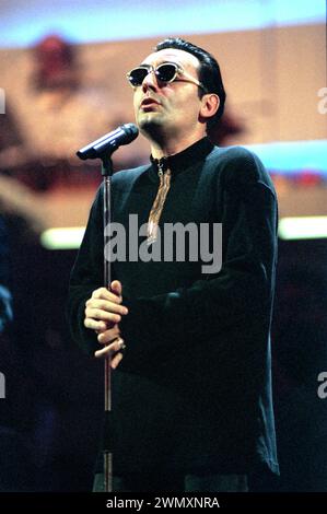 Sanremo Italy 22/02/1995: Pino Mango, Italian singer, during the ...