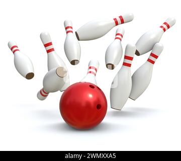 A 3d Rendered image of a Bowling ball in purple Stock Photo - Alamy