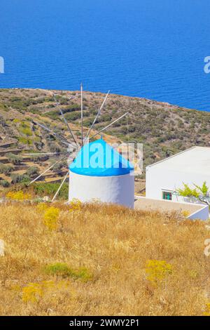 Greece, Dodecanese islands, island of Sifnos, Goats in the village of ...