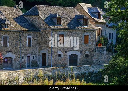 France, Aveyron, Belcastel, labelled one of the most beautiful villages ...