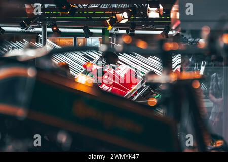 Ferrari and Mclaren Formula 1 Cars Display Stock Photo - Alamy